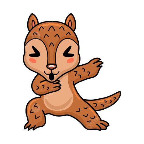 Cute Little Pangolin Cartoon Dancing Forest Kawaii Happy Png And