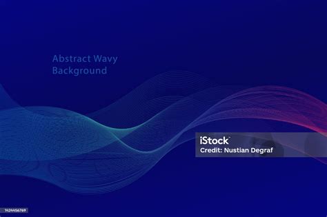 우아한 물결 모양의 배경 스펙트럼 투명도 요소 다채로운 블루 라이트 네온 효과 레이아웃 커버 템플릿 디자인 벡터 곡선에 대한 스톡 벡터 아트 및 기타 이미지 Istock