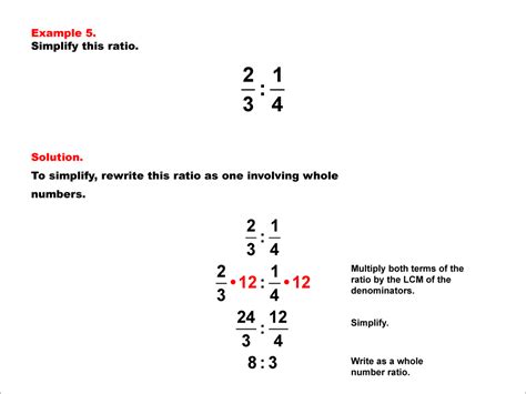 Math Example Ratios And Rates Ratios With Fractions Example 5 Media4math