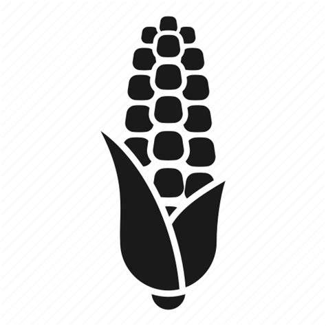 Cob Corn Crop Food Grain Green Kitchen Mais Mays Plant Vegetable Icon