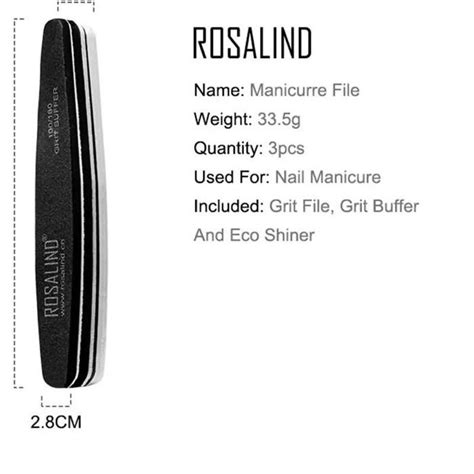 Rosalind Nail Buffer Contents 3pcs Nail File Sanding Buffer 100180