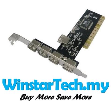 High Quality 4 1 5 Ports Usb 2 0 Internal Pci Controller Card Lazada