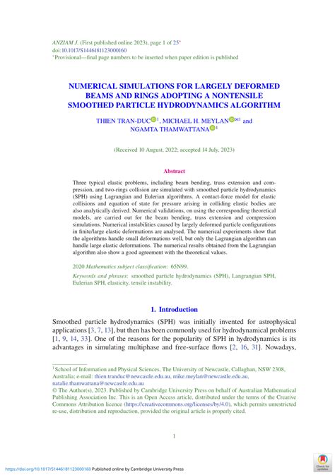 Pdf Numerical Simulations For Largely Deformed Beams And Rings