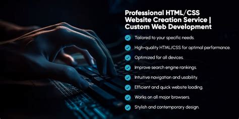 Professional Htmlcss Website Creation Service Custom Web Development