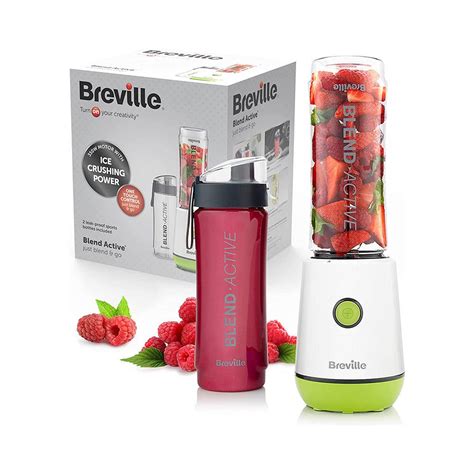 Breville Blend Active Personal Blender And Smoothie Maker With 2 Portable Blend Active Bottles