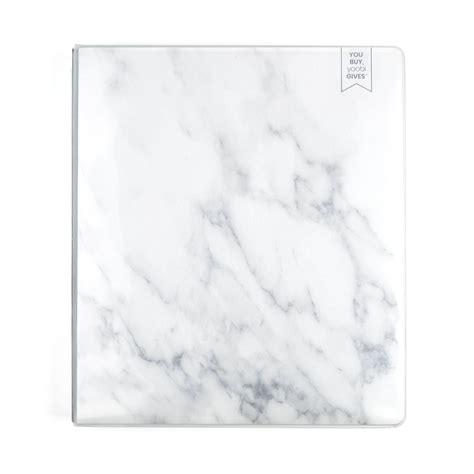Yoobi 1 Inch Binder Marble Design Gray Color