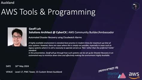 Aws Awscommunitybuilders Awscommunity Aucklandnz Techmeetup Learning… Aws User Group