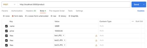 Nestjs 다중 파일 And Dto 동시요청 보내기