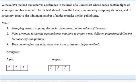 Solved Write A Java Method That Receives A Reference To The