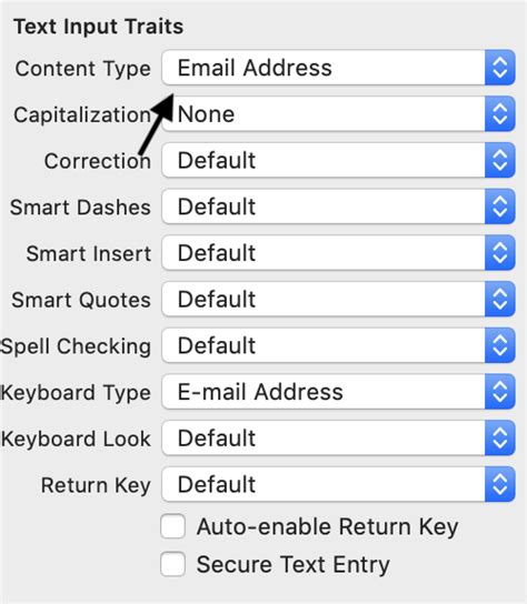 Flutter Ios Email Text Field Content Type Stack Overflow