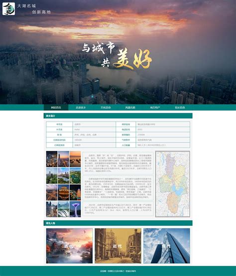 html网页作业 我的家乡合肥html网页设计制作dw网页源码 原创网页 任海波的个人博客