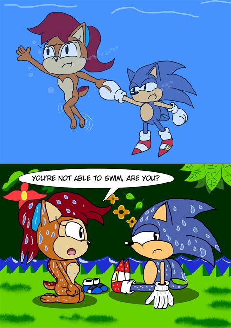 Sonic First Run Sally Learns Sonic Cant Swim By Jesmith On Deviantart