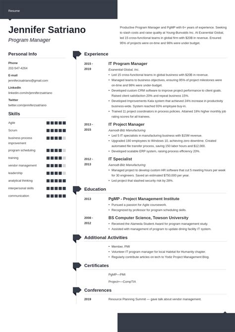 Program Manager CVExamples And Writing Tips