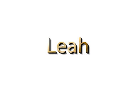 Leah Name 3d 15733308 Png