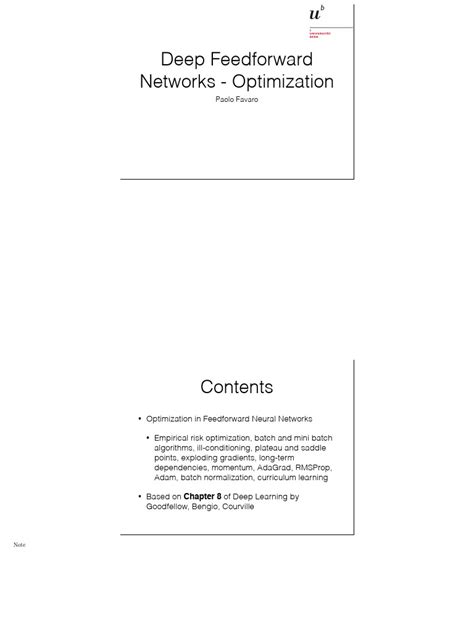 Week 06 Deep Feedforward Networks Optimization Pdf Applied