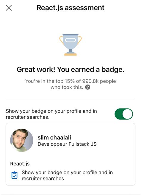 slim chaalali on linkedin reactjs achievement webdevelopment