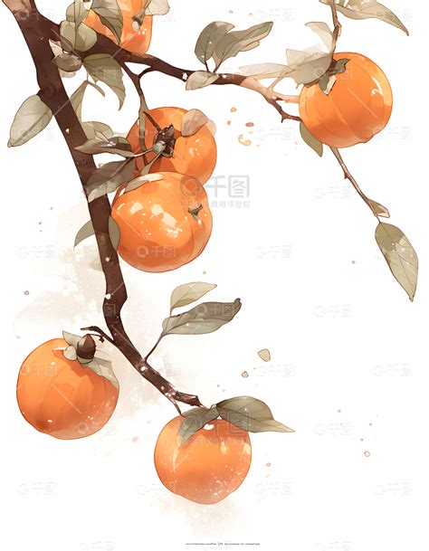 插画ai数字艺术 柿子插画 Ai立体元素免费下载png格式2688像素编号70859732 千图网