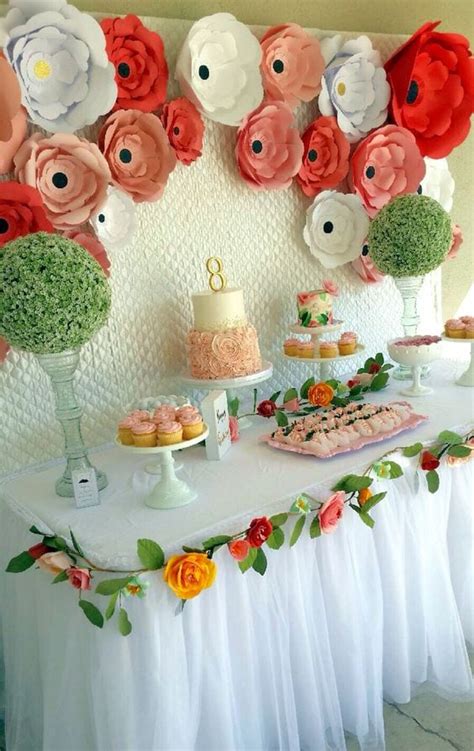 Flores De Papel Para Decorar Una Pared Idea Decorativa Low Cost