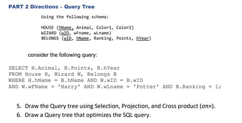 Solved Part 2 Directions Query Tree Using The Following