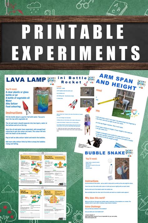 Free Science Printable Experiment Instructions Homeschool Science Experiments Science For