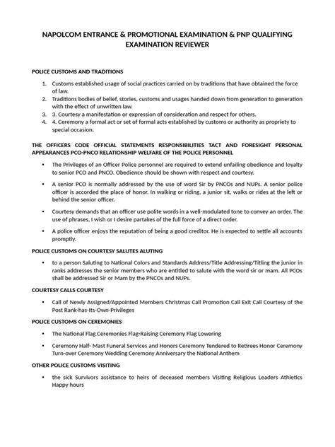 Napolcom Overall Coverage Pdf Police Crimes