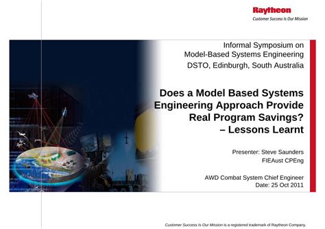 Pdf Does A Model Based Systems Engineering Approach Omg Sysml