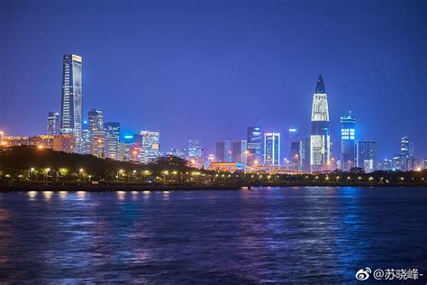 深圳湾的迷人夜色 深圳湾 夜色 新浪新闻