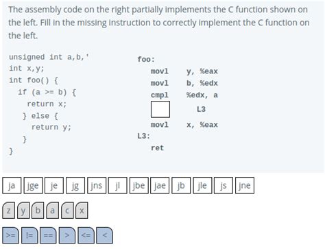 Solved The Assembly Code On The Right Partially Implements