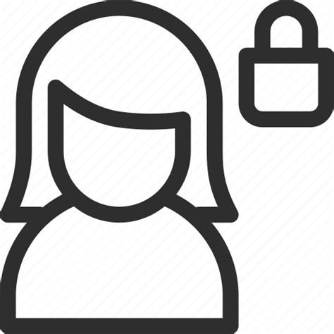 Female Lock User Icon