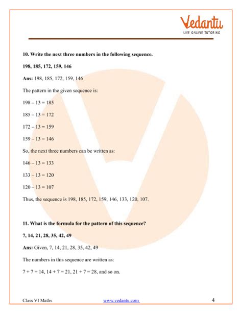Maths Sums For Class 6