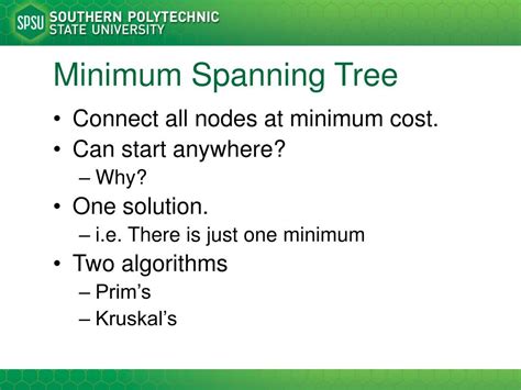 Ppt Single Source Shortest Path Minimum Spanning Trees Powerpoint Presentation Id