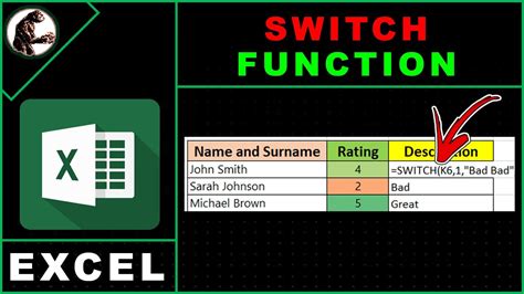 excel switch formula greater than function examples youtube