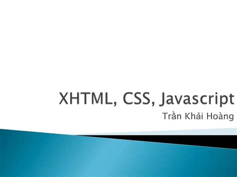 Css Xhtml Javascript Pptx