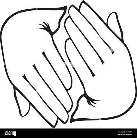 Two Hands Touching Representing Human Connection And Unity