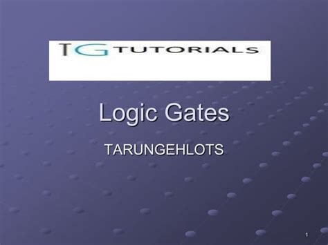 Logic Gates Ppt Pptx