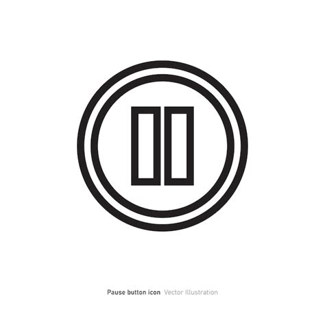 Premium Vector Pause Button Icon Design Vector Illustration