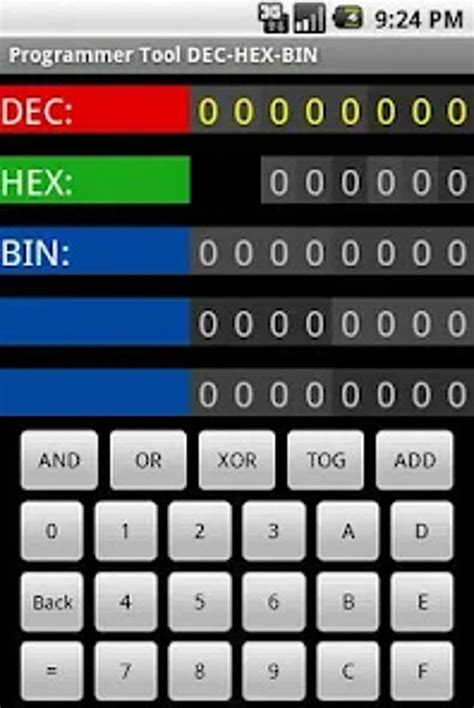 programmer tool dec hex bin for android 無料・ダウンロード
