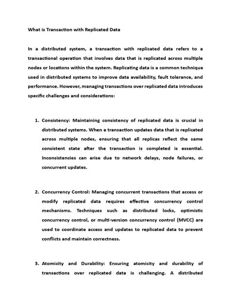 Transaction With Replicated Data Pdf Download Free Pdf Database