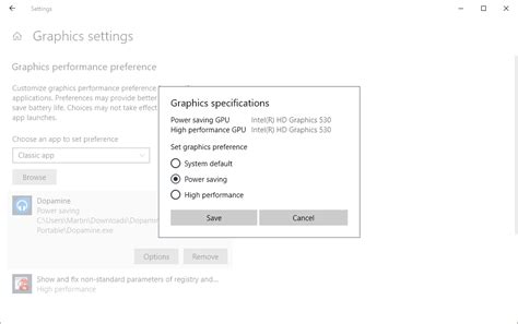 Graphics Settings Windows 10