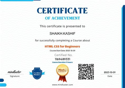 Shaikh Kashif On Linkedin 🚀 Completed An Intensive 11 Hour Html And Css