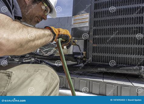 Hvac Copper Piping In A Air Handling Unit Royalty Free Stock