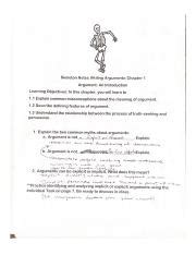 Skeleton Notes Writing Arguments Chapter Pdf Skeleton Notes Writing Arguments Chapter