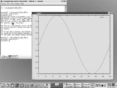 Exemplo Da Interface Gnuoctave E De Uma Saída Gráfica Download