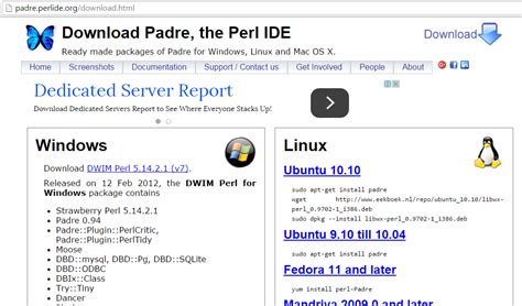 Learn To Install And Use Padre Ide In Perl Programming
