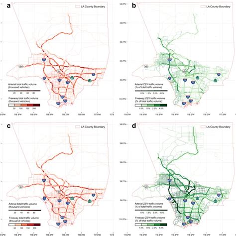 Spatial Distribution Of Simulated Daily Traffic Volumes In Los Angeles