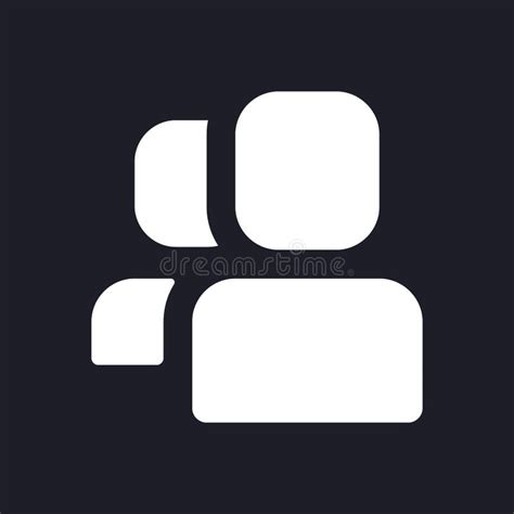 Social Network Group Dark Mode Glyph Ui Icon Stock Vector Illustration Of Friend Black 257538394