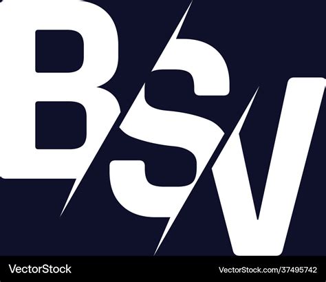 Monogram Letters Initial Logo Design Bsv Vector Image