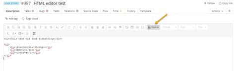 List Of Supported HTML Tags In Text Editor Targetprocess Enterprise