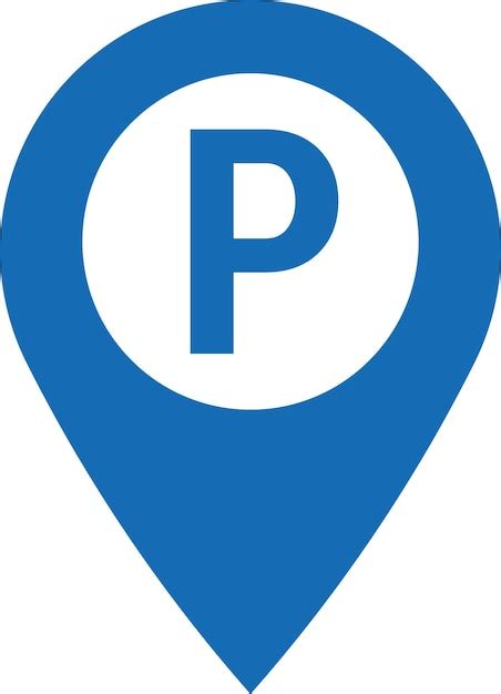 Premium Vector Map Parking Pointer Icon Blue Parking Pinpoint On
