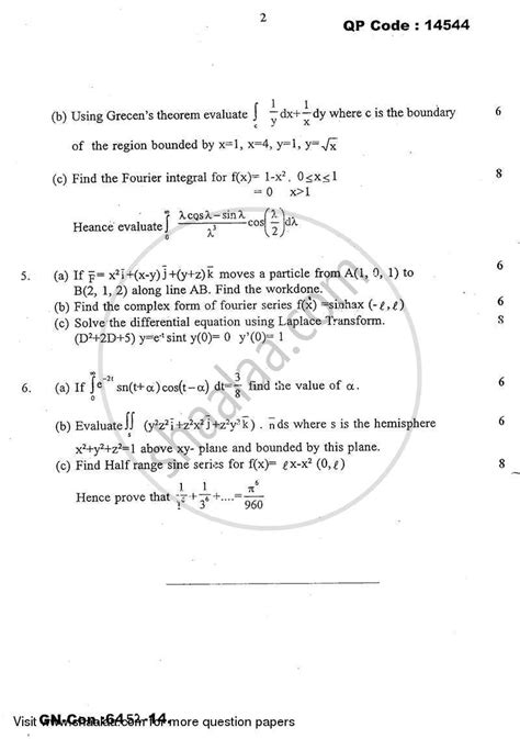 Applied Mathematics 3 2014 2015 Be Computer Engineering Semester 3 Se